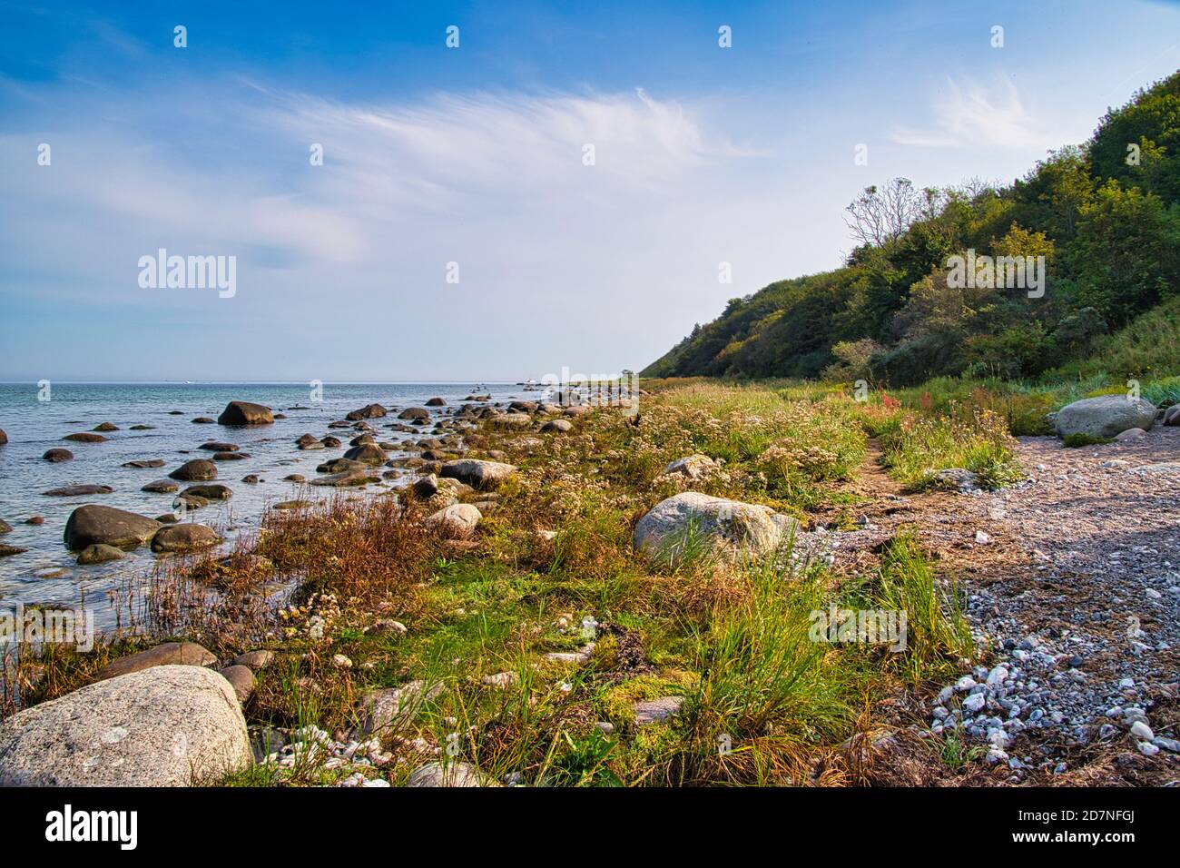 Baltic Sea beach beautiful landscape with stones Stock Photo - Alamy