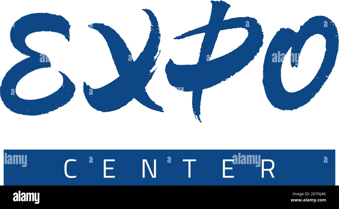 Expo text lettering vector inscription Stock Vector Image & Art - Alamy