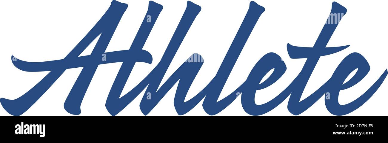 Athlete vector lettering Stock Vector Image & Art - Alamy