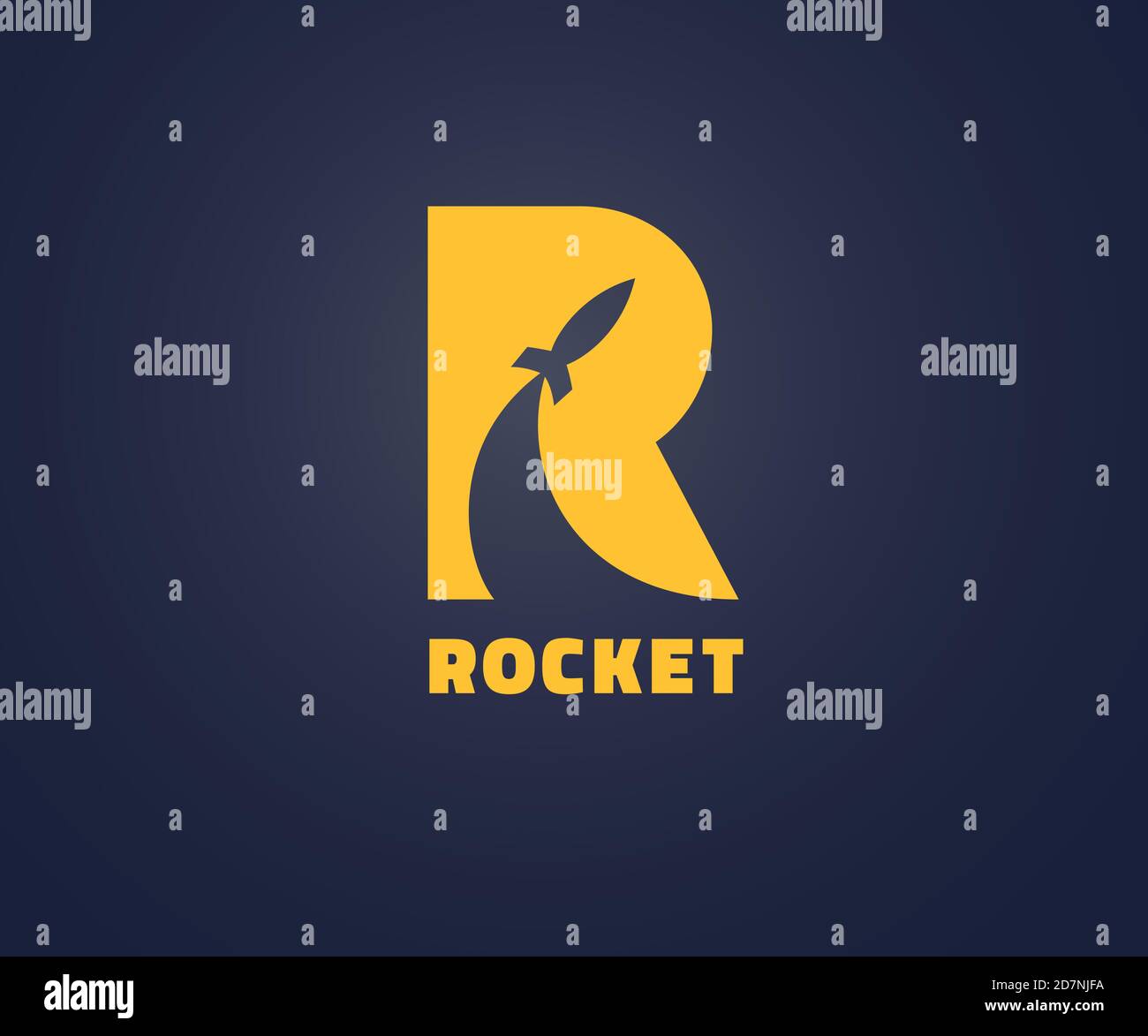 Rocket in R letter sign design Stock Vector Image & Art - Alamy