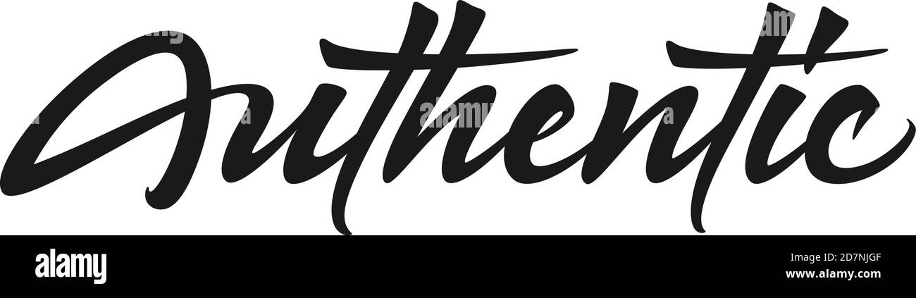 Authentic vector lettering Stock Vector Image & Art - Alamy