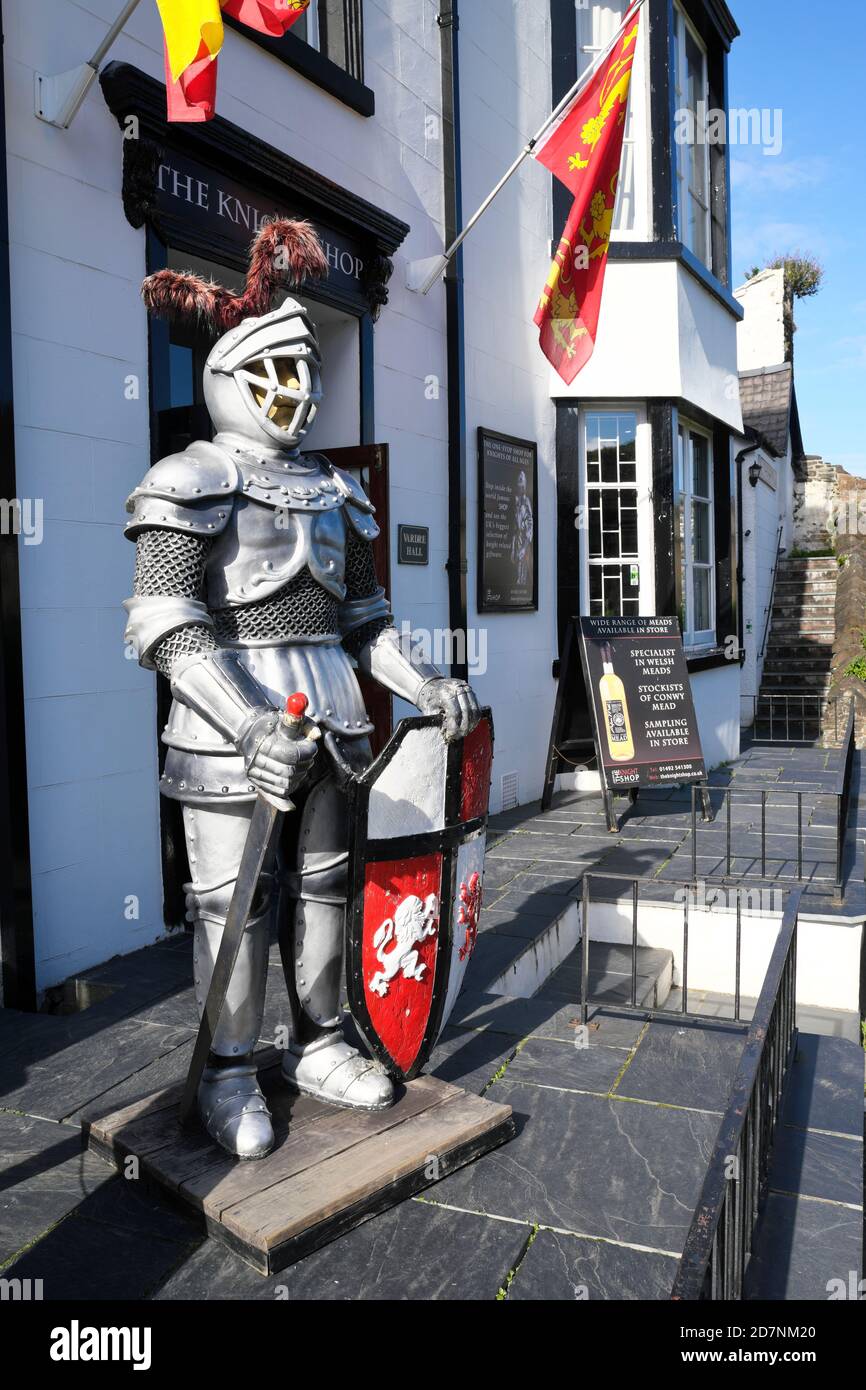 Suit Of Armour In Conwy North Wales UK Stock Photo - Alamy