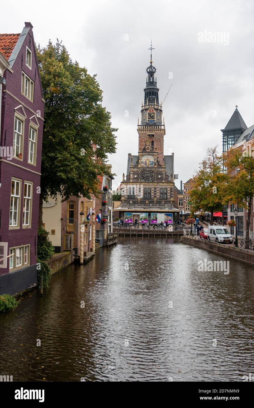Alkmaar, north holland/ Netherlands 09-27-2020 , city view of Alkmaar ...
