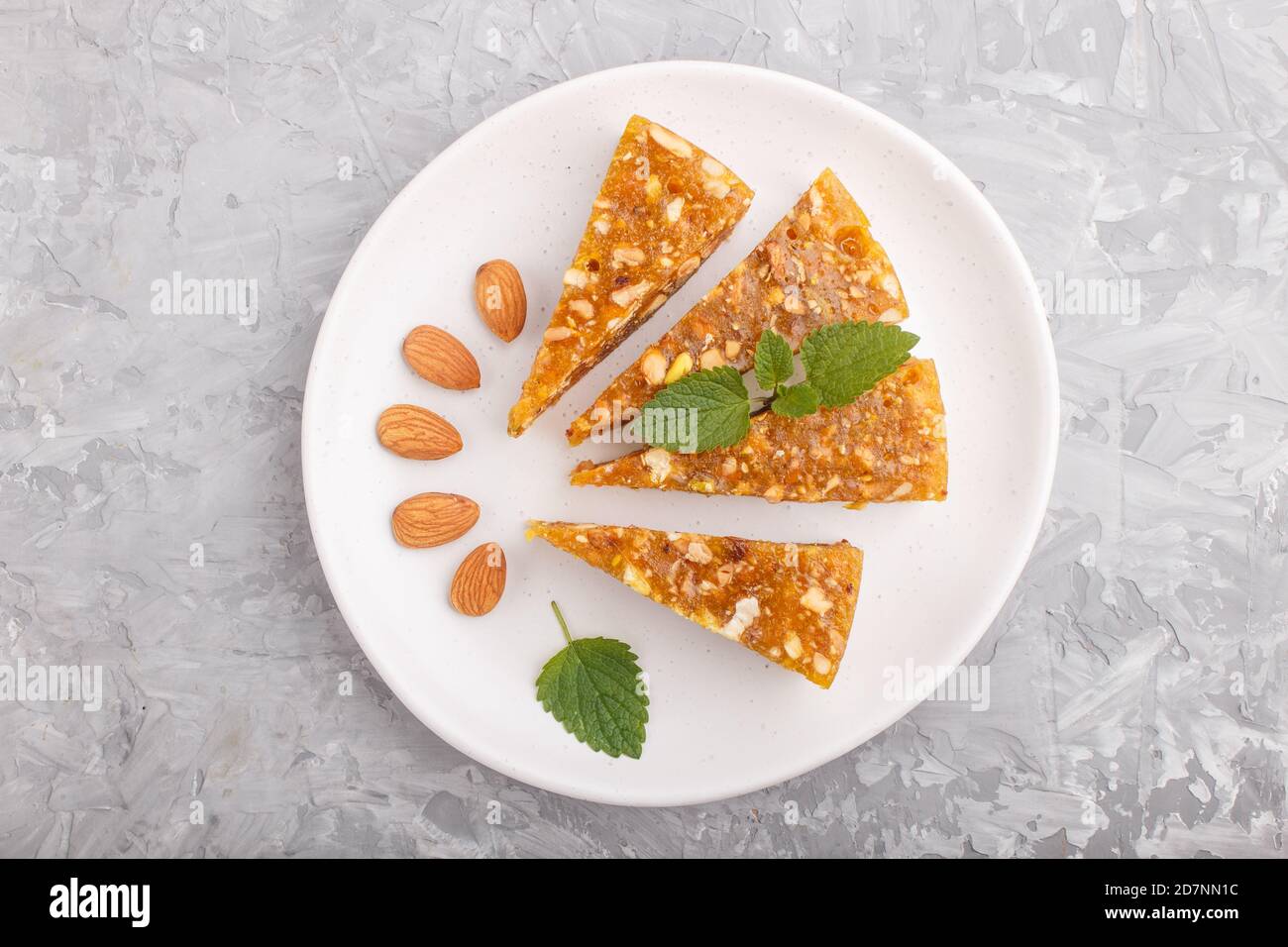Traditional turkish candy cezerye made from caramelised melon, roasted ...