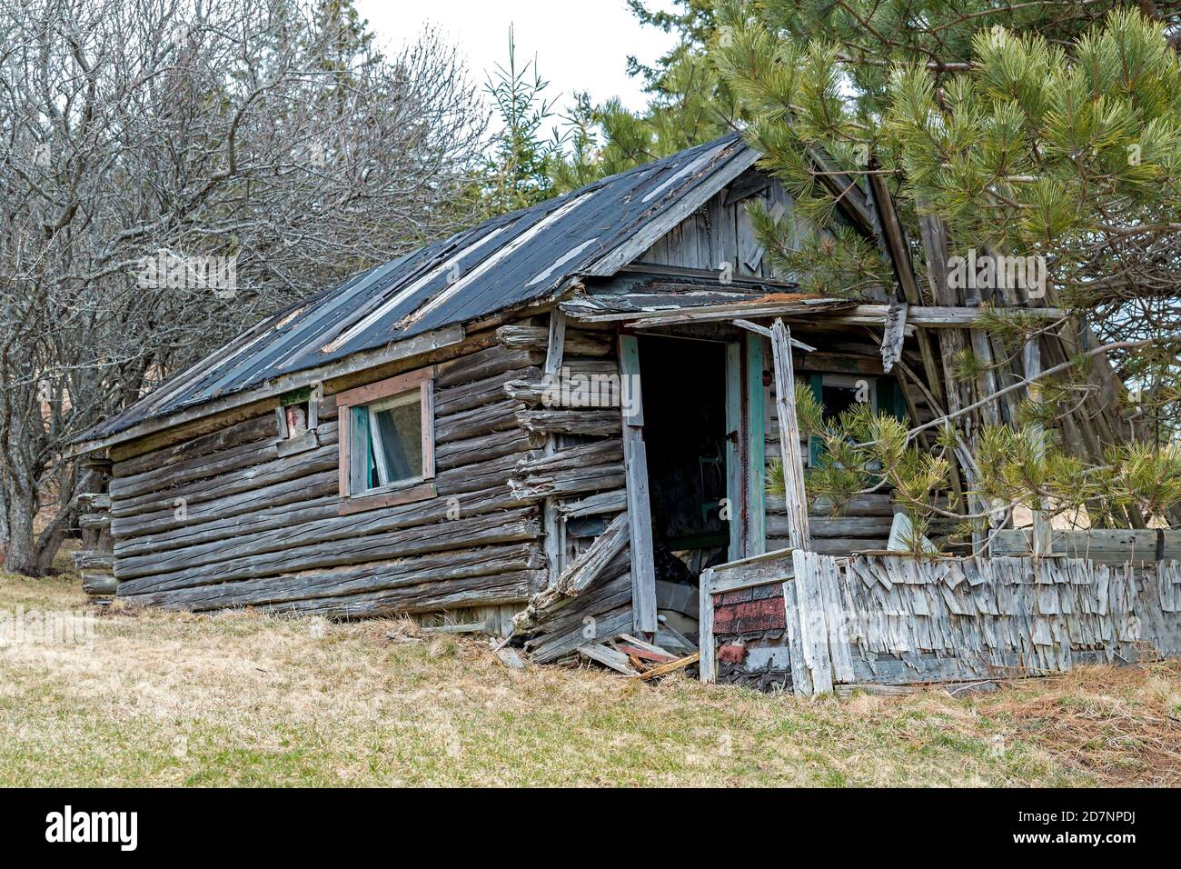 Abandoned cottage in a field hi-res stock photography and images - Alamy