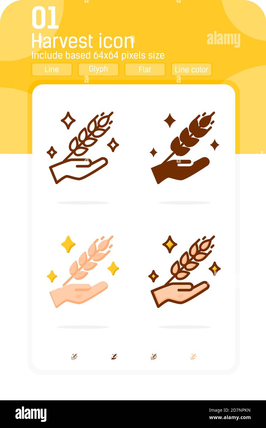 harvest premiun icon with multiple style isolated on white background ... harvest premiun icon with multiple style isolated on white background ...