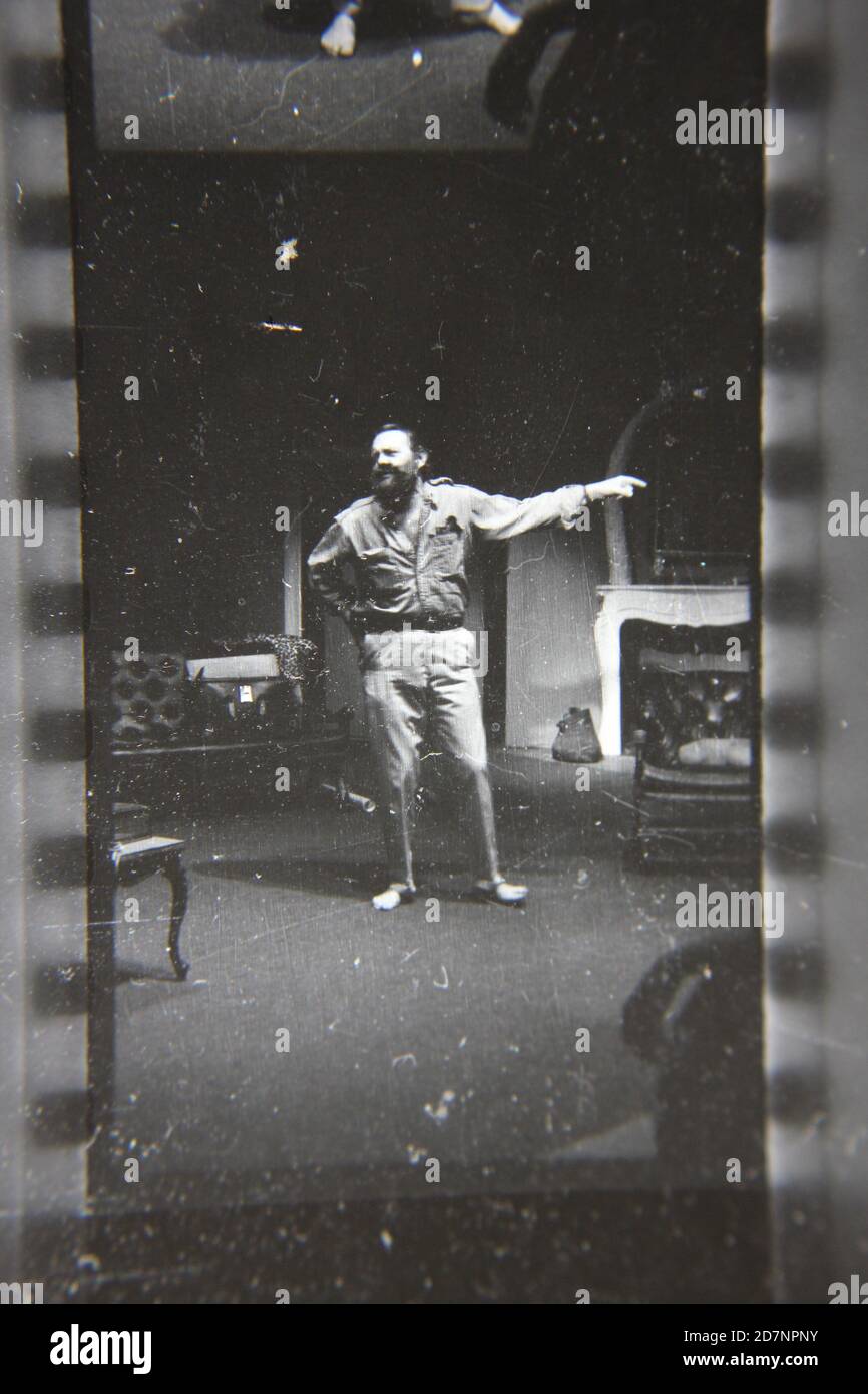 Fine 1970s vintage black and white photography of actors acting out a ...