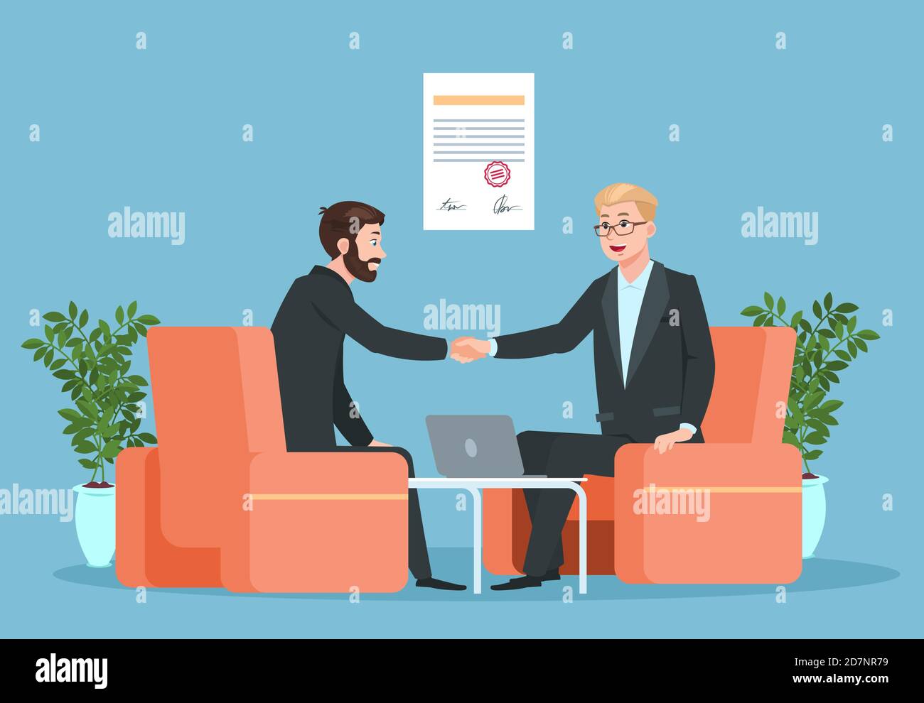 Employment contract cartoon hi-res stock photography and images - Alamy