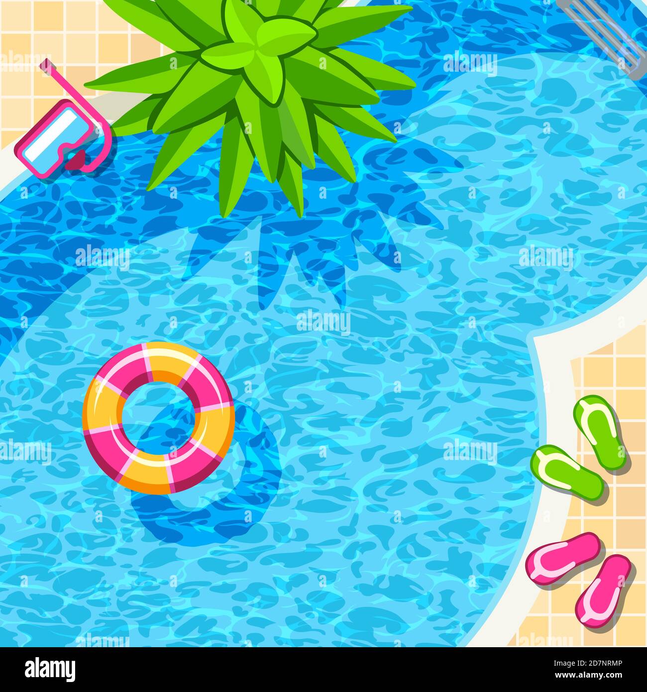 Swimming pool in resort Stock Vector Images - Alamy