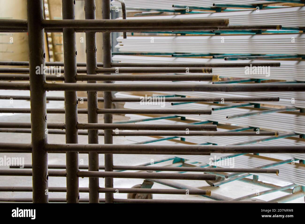 Stainless pipes and tubes in factory and warehouse Stock Photo - Alamy