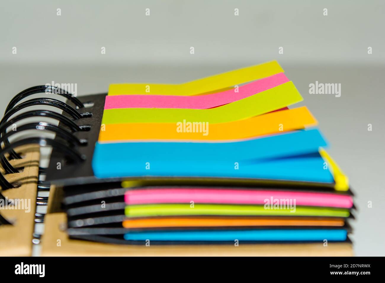 spiral notebook of sticky notes on isolate white background Stock Photo ...