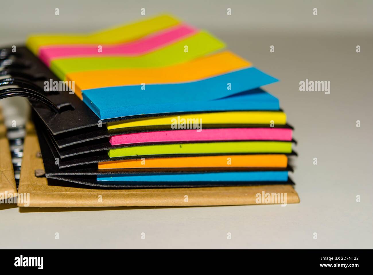 spiral notebook of sticky notes on isolate white background Stock Photo ...