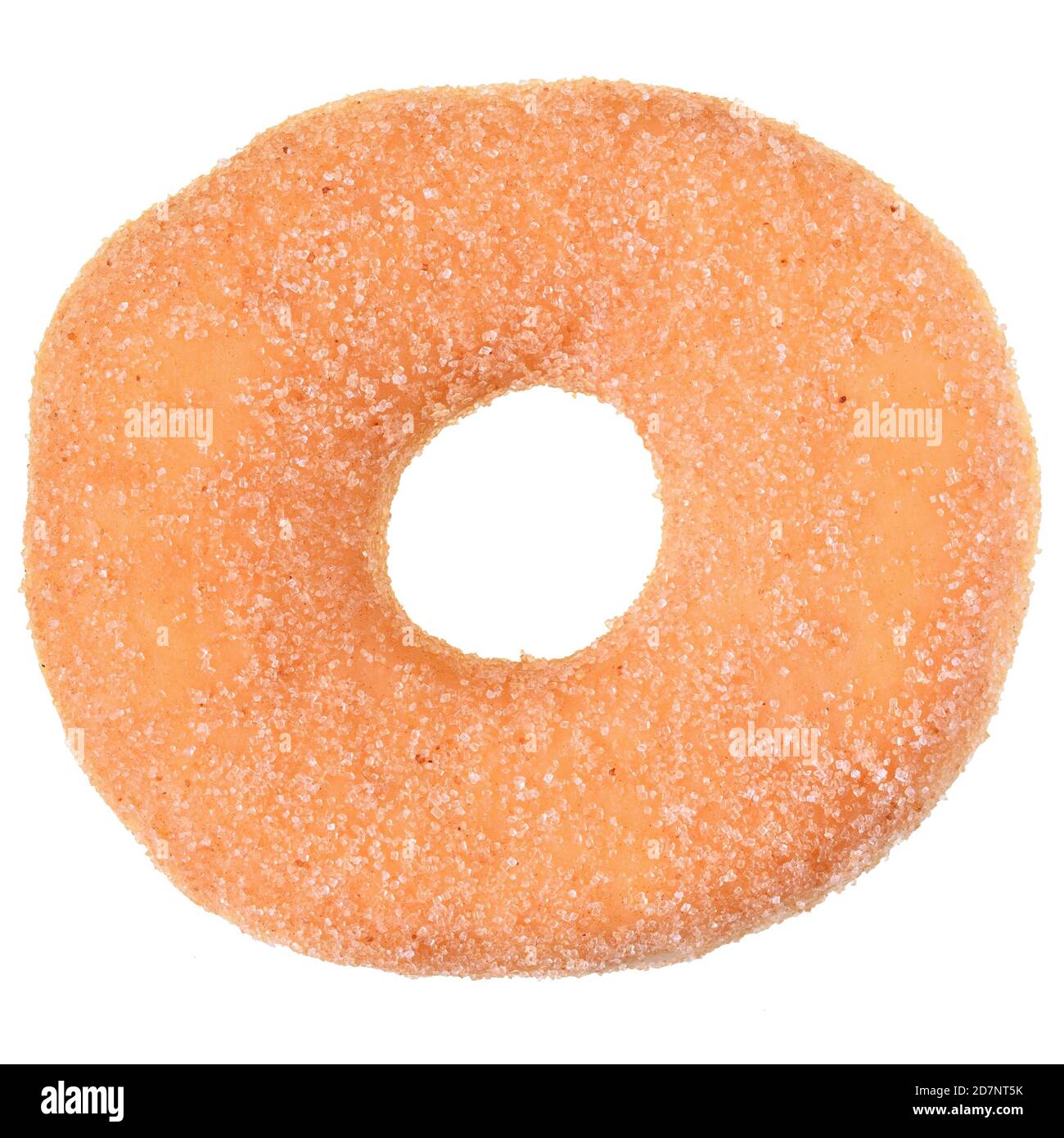 Sugar donut top view isolated on white background Stock Photo - Alamy
