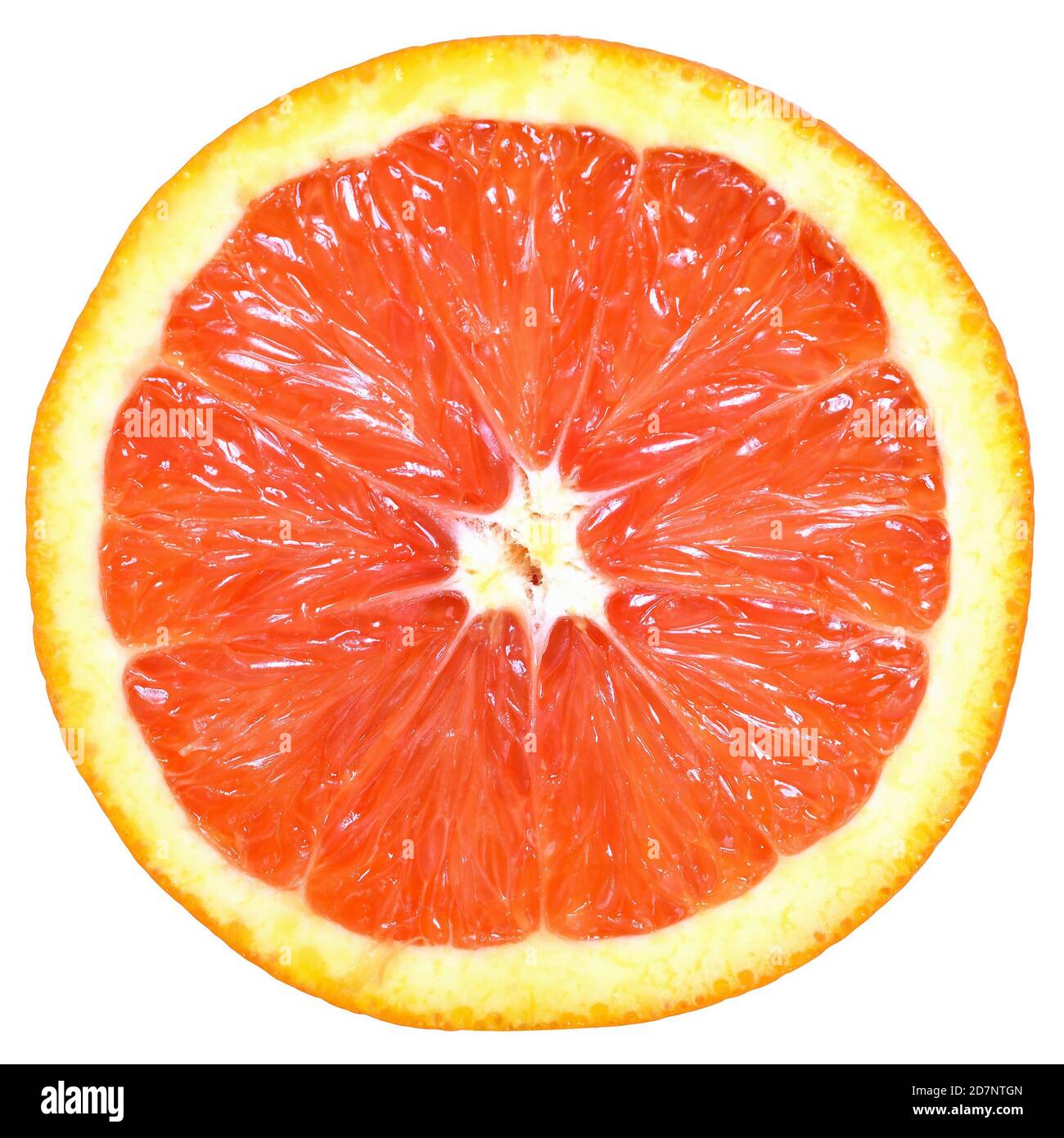 Blood orange cut close up isolated on a white background Stock Photo ...