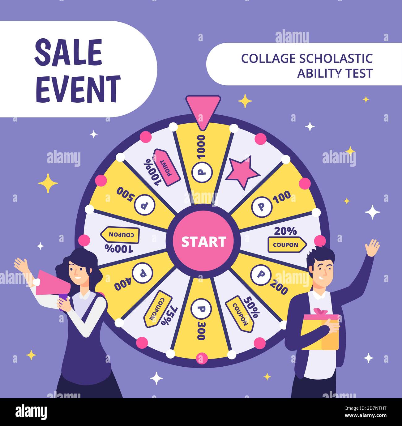 Promotion work concept happy Stock Vector Images - Alamy