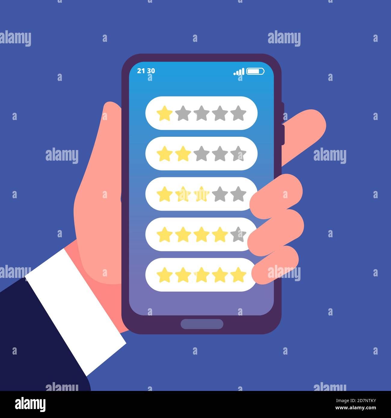 Customer service evaluation rating Stock Vector Images - Alamy