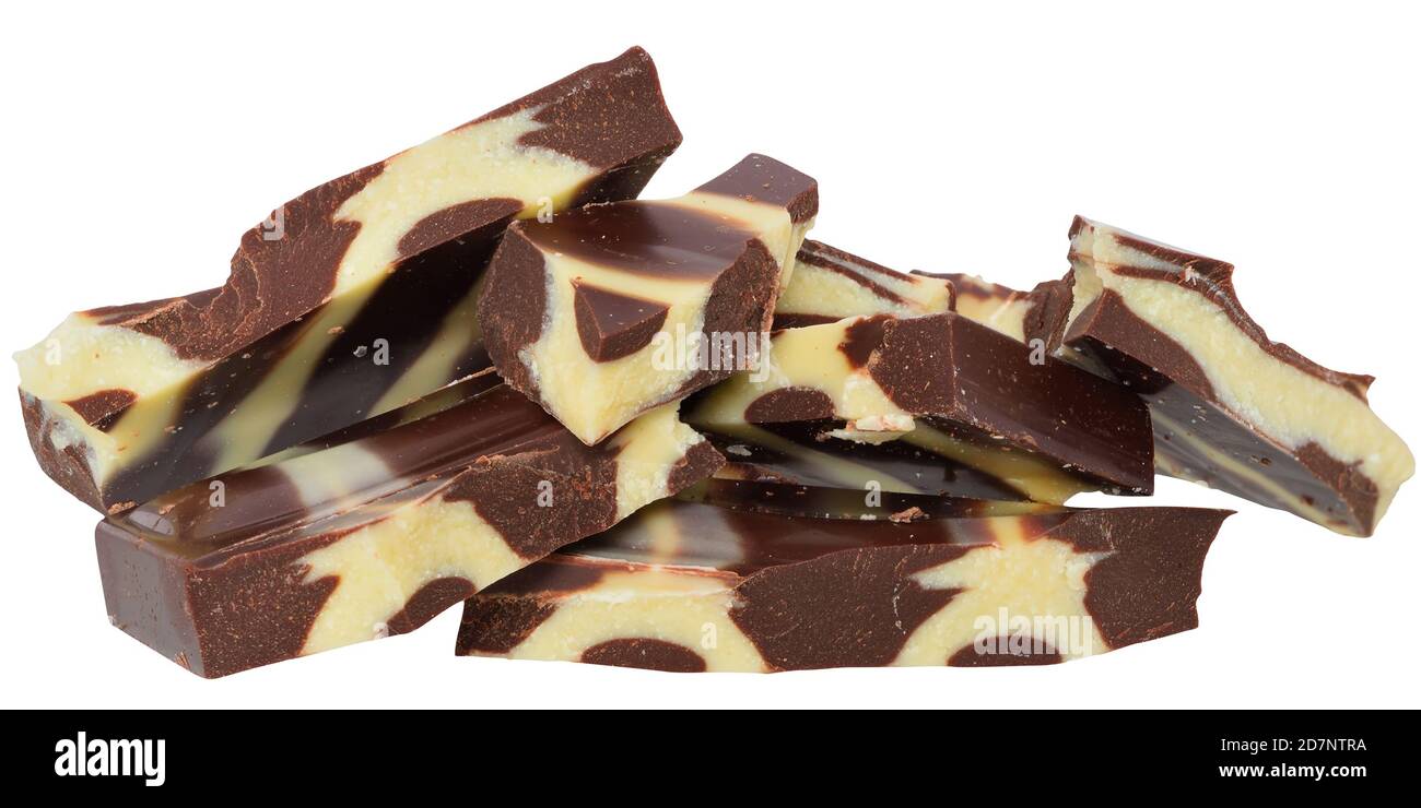 Chocolate stack on a white background Stock Photo - Alamy