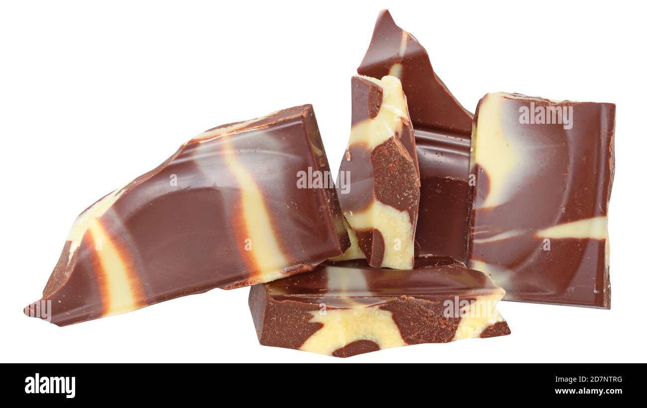 Chocolate stack on a white background Stock Photo - Alamy