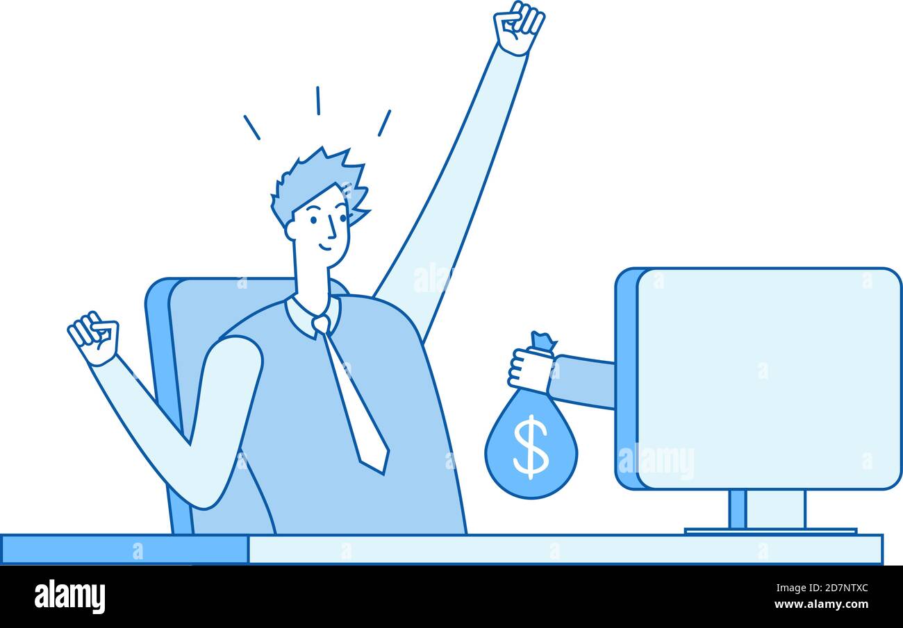 Hand coming out computer Stock Vector Images - Alamy