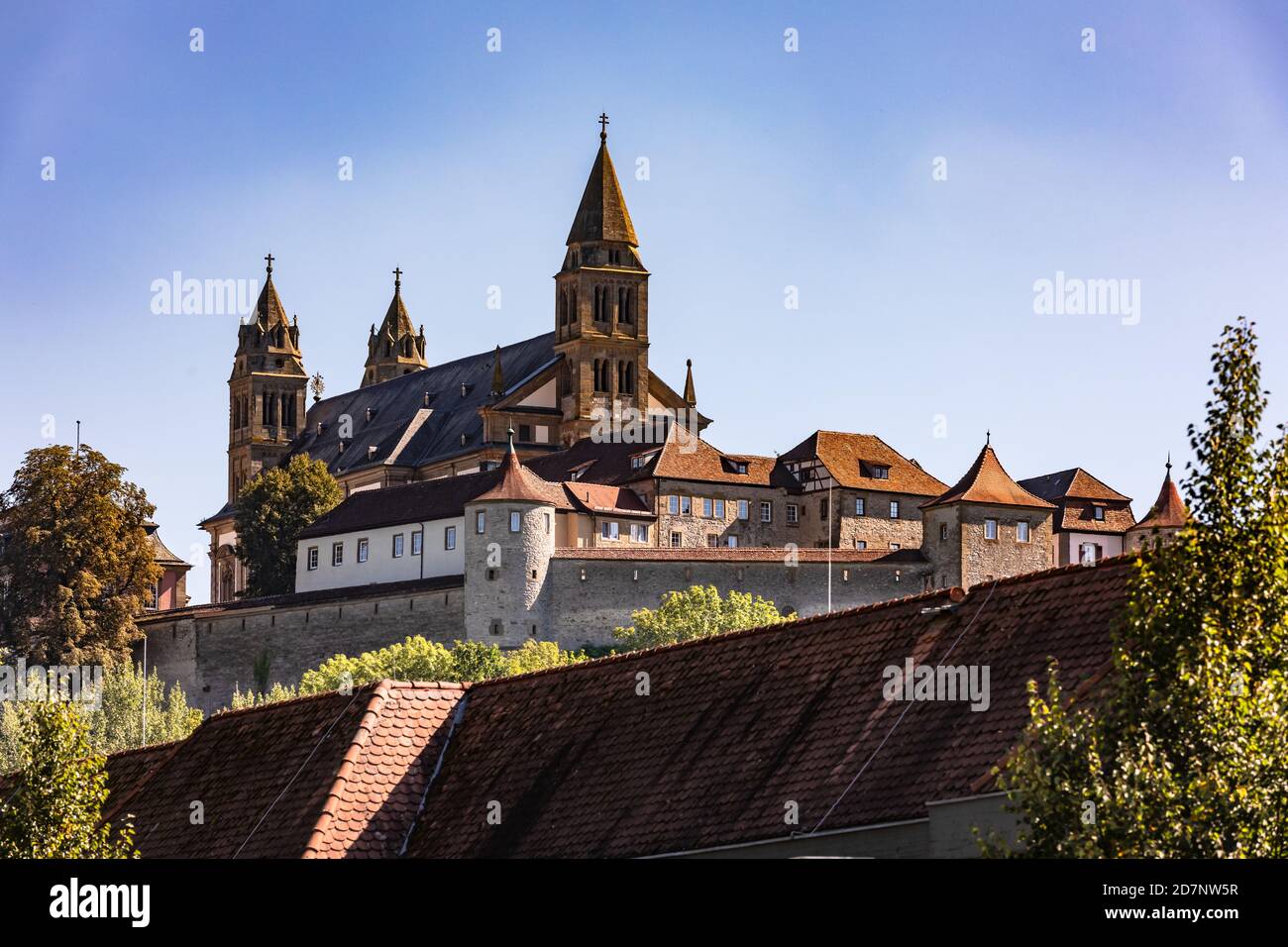 The Comburg near Schwaebisch Hall is a magnificent example of a former ...