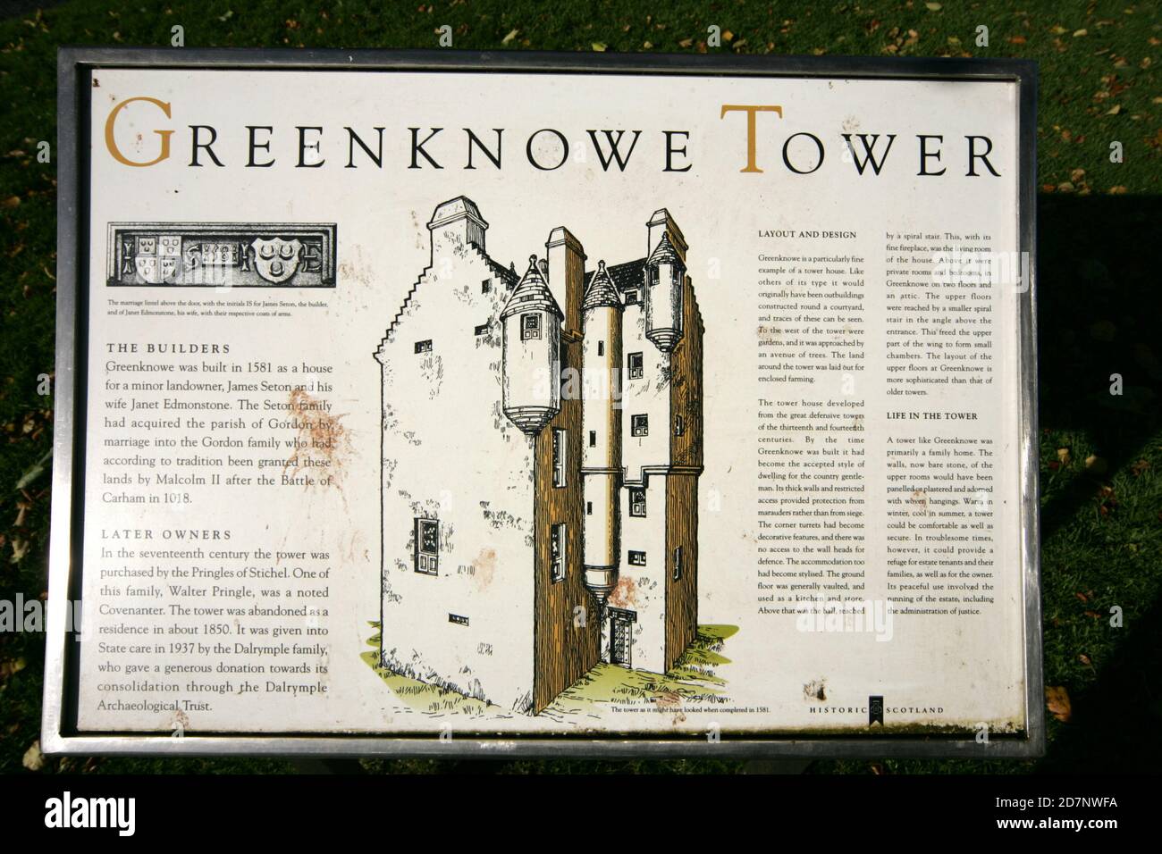Greenknowe Tower is a 16th-century tower house, located just west of ...
