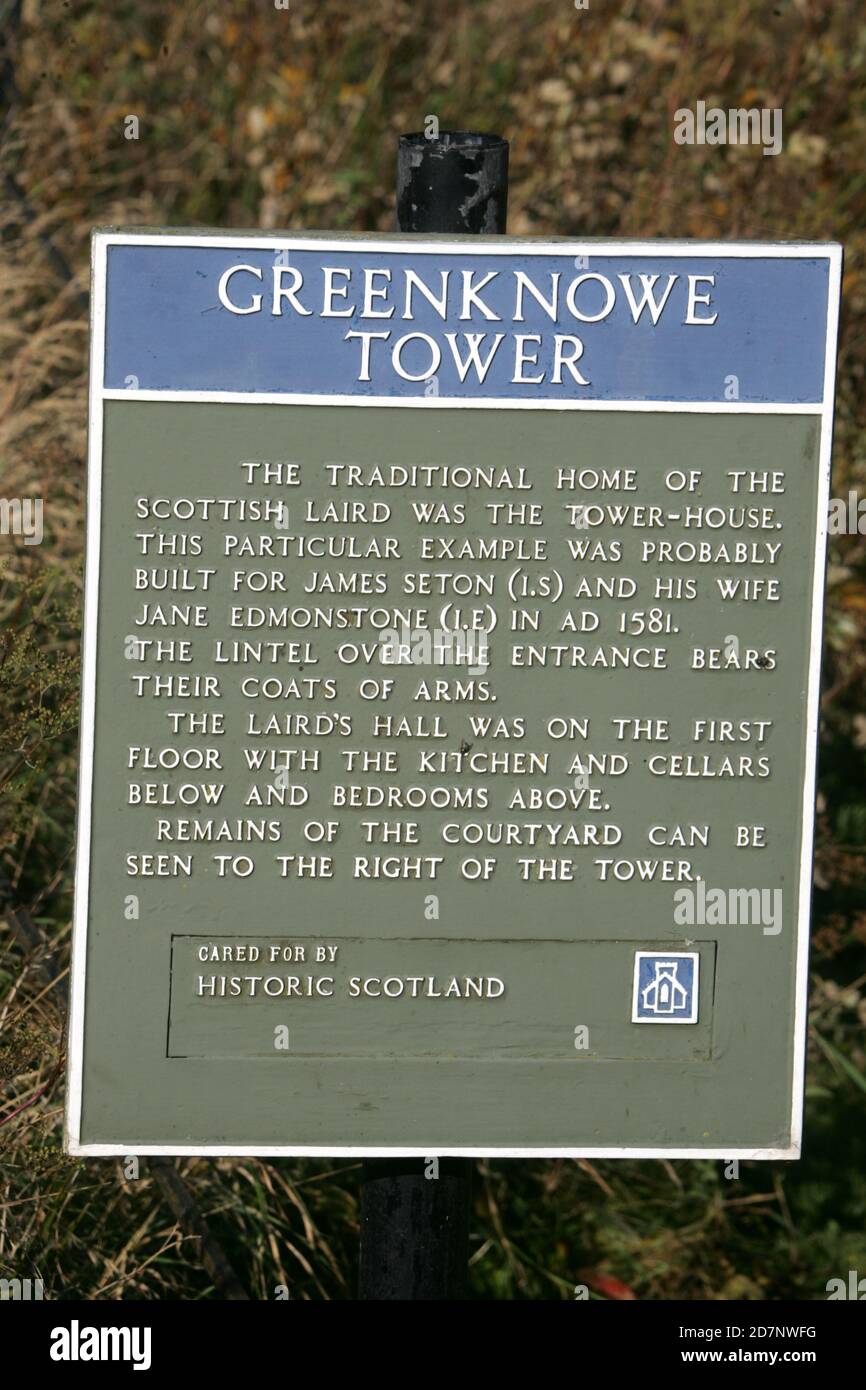 Greenknowe Tower is a 16th-century tower house, located just west of ...