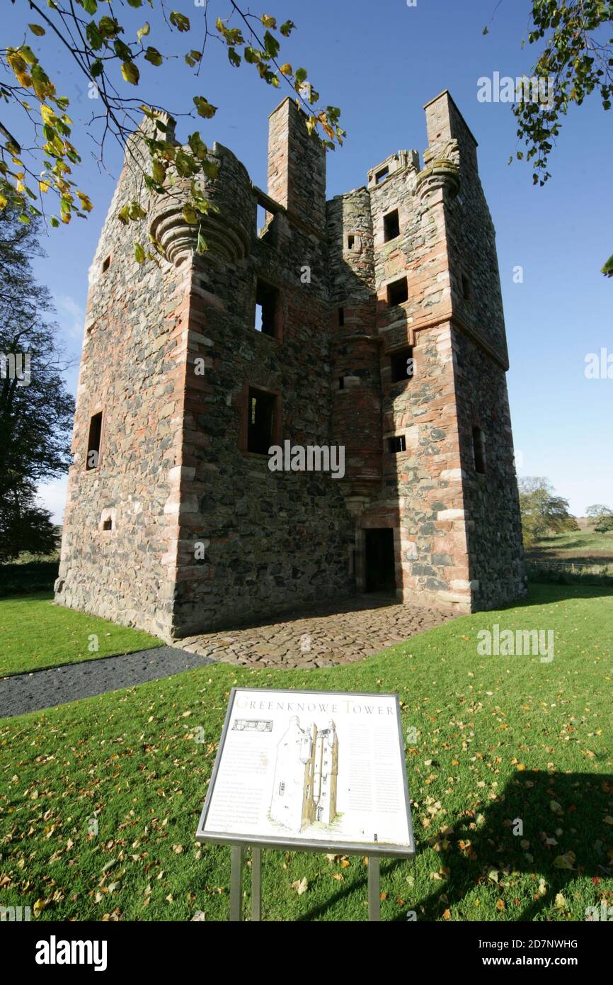 Greenknowe Tower is a 16th-century tower house, located just west of ...