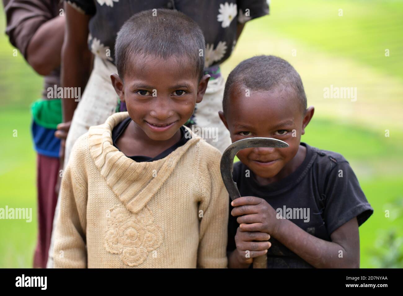 A local children on the island of Madagascar Stock Photo - Alamy