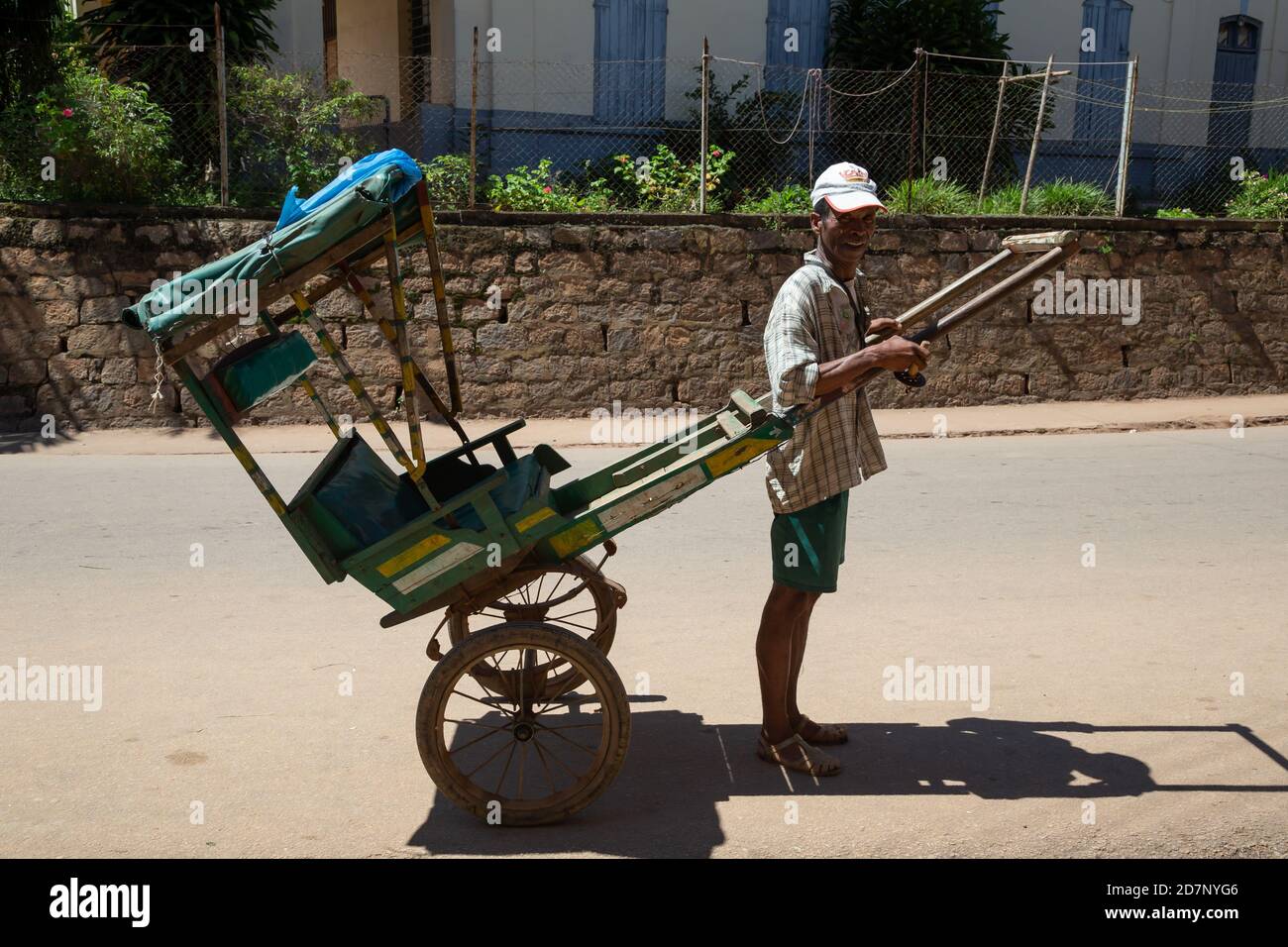 Editorial. A Rickshaw taxis in the streets of Madagascar Stock Photo ...