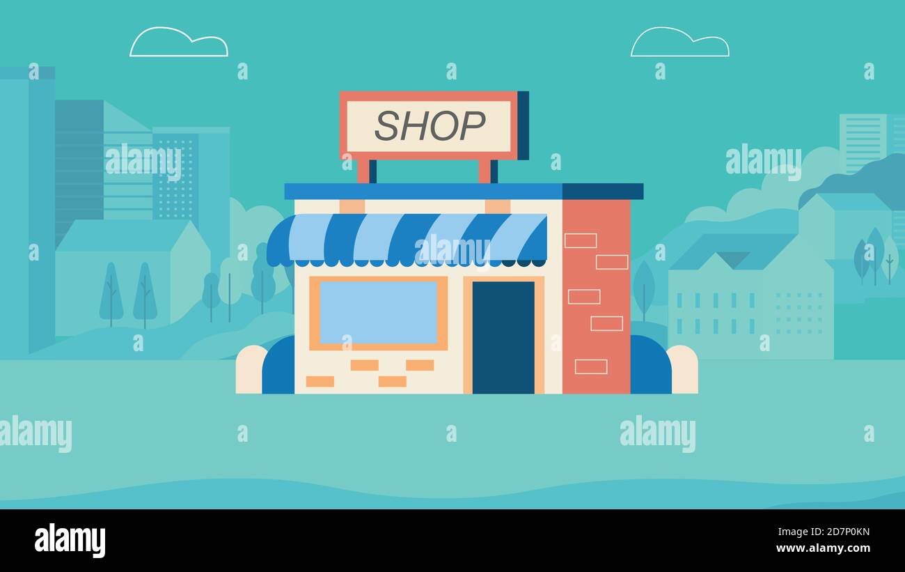 Modern Shop vector design Stock Vector Image & Art - Alamy