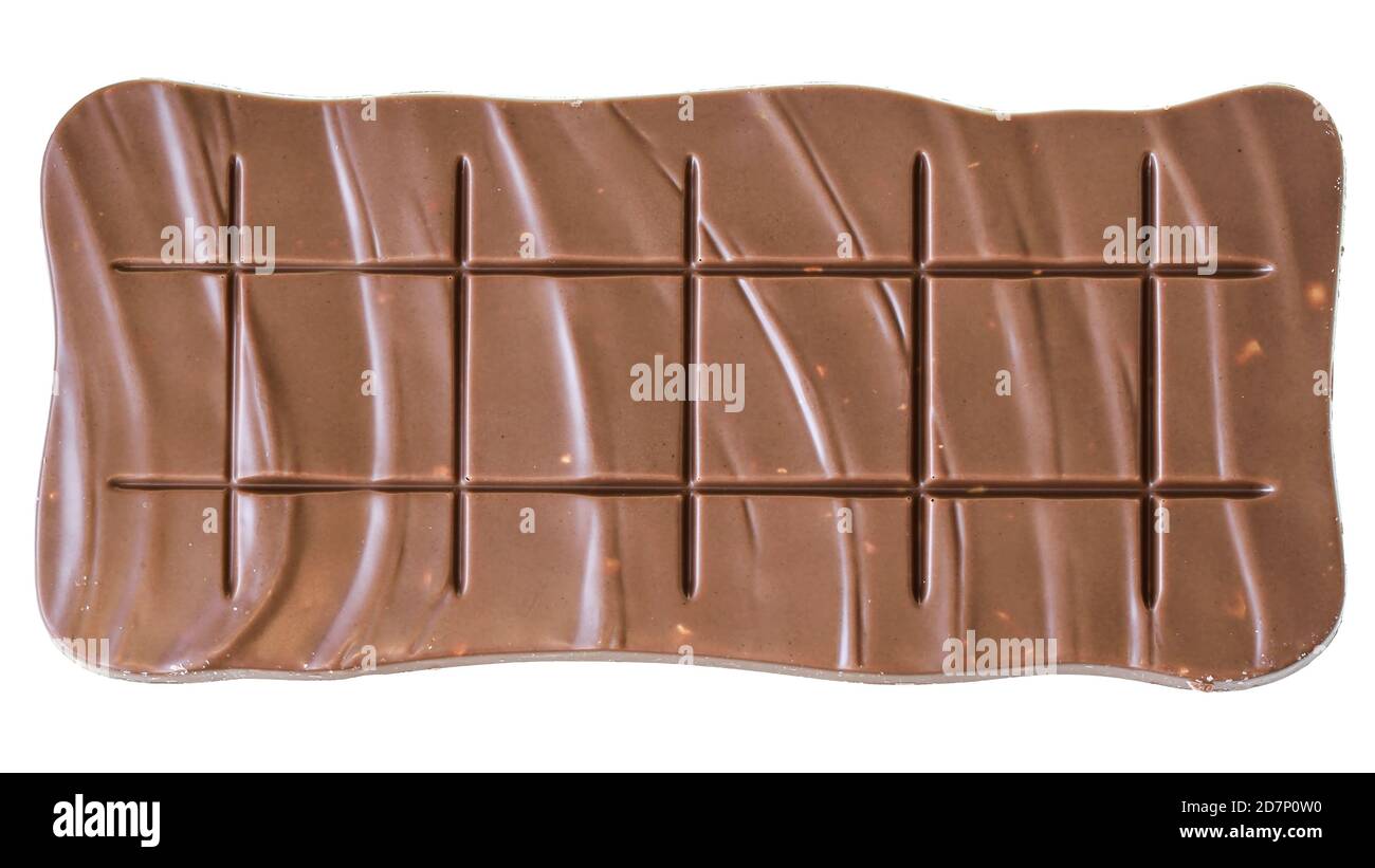 bar of chocolate top view isolated on a white background Stock Photo ...