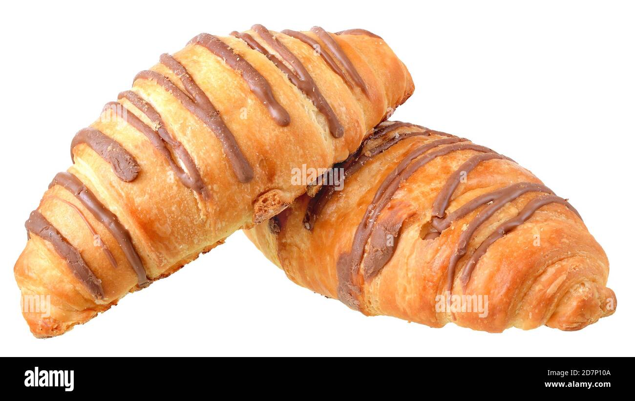 Traditional french pastry croissant isolated on white background Stock ...