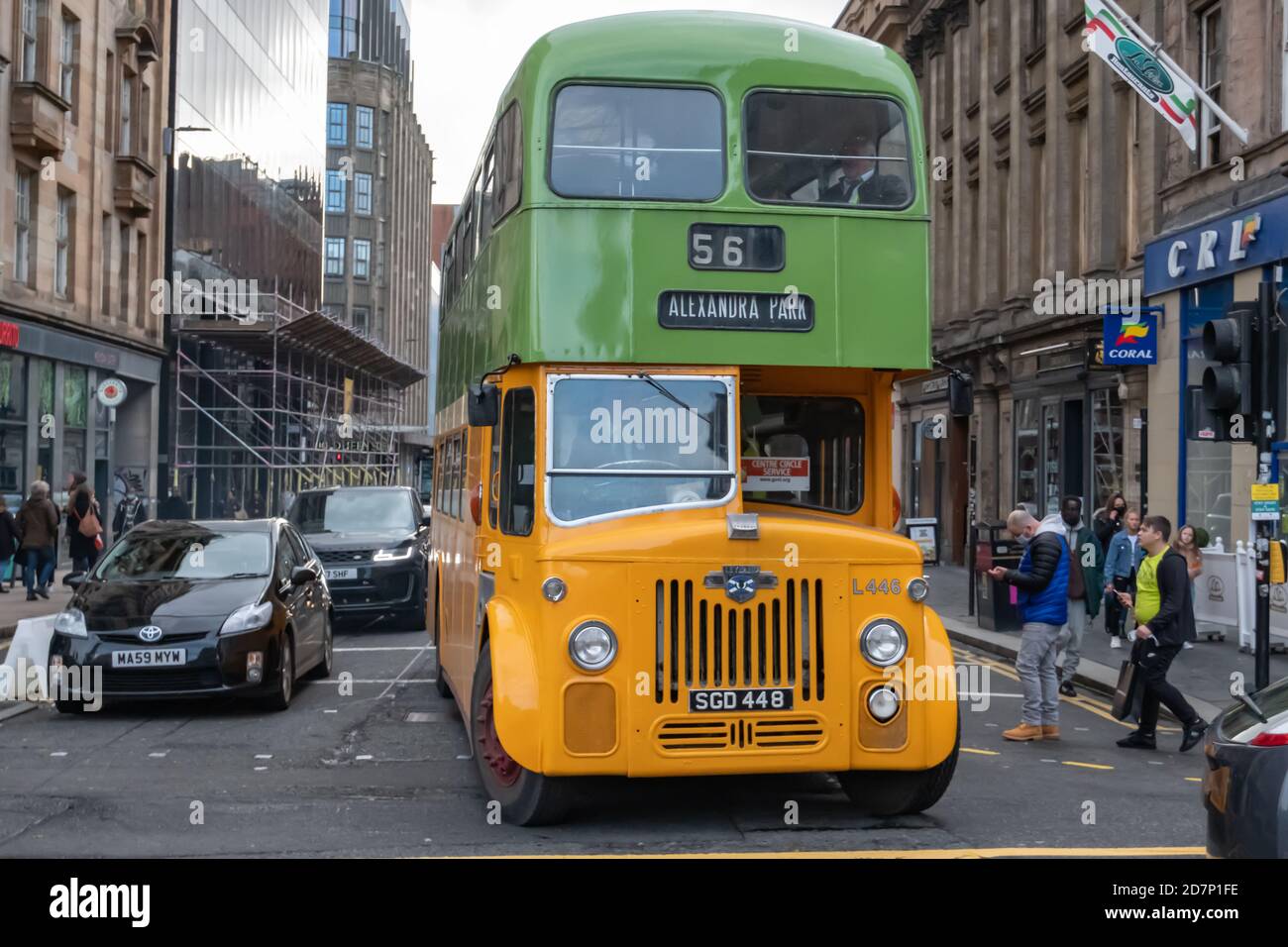 Glasgow, Scotland, UK. 24th October, 2020. Vintage buses from Glasgow ...