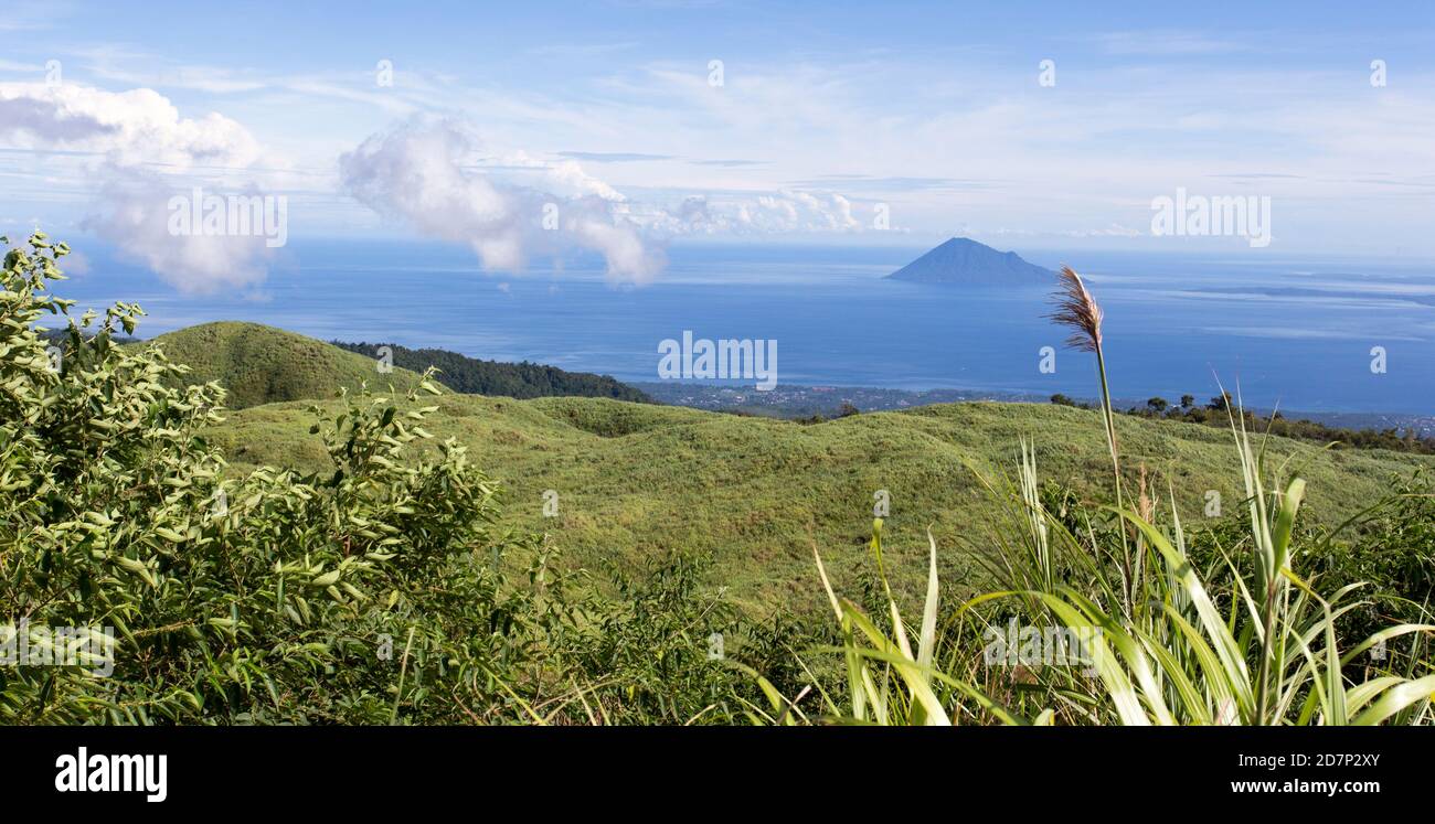 View of island in front of Manado, Indonesia Stock Photo - Alamy
