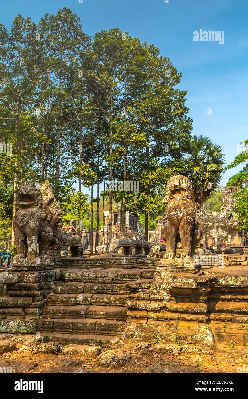 The Angkor Thom archaeological ruins near Siem Reap, Cambodia, Asia ...