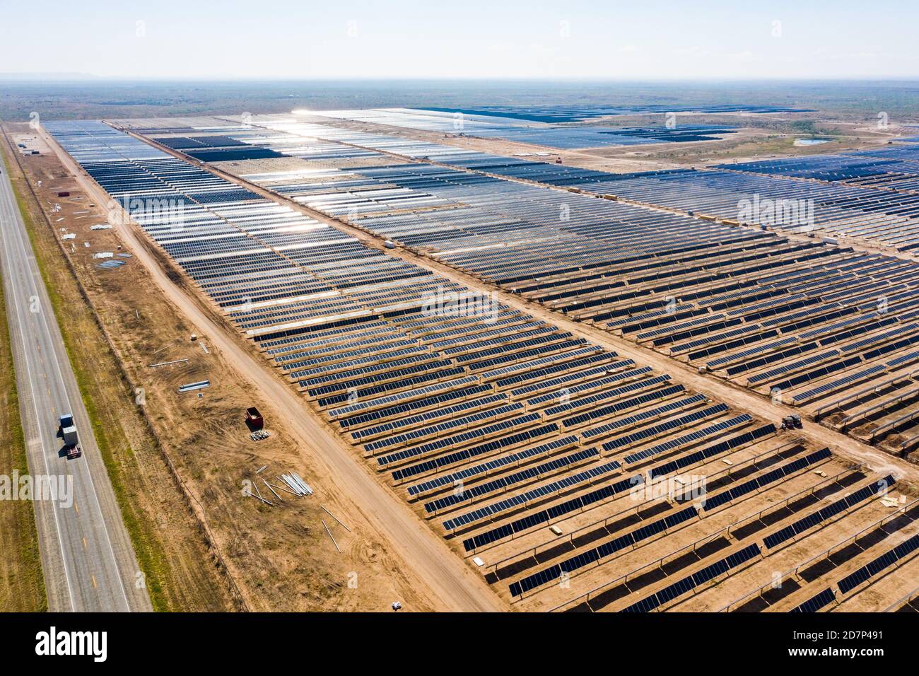 Juno solar project, Borden County, Texas, USA Stock Photo - Alamy