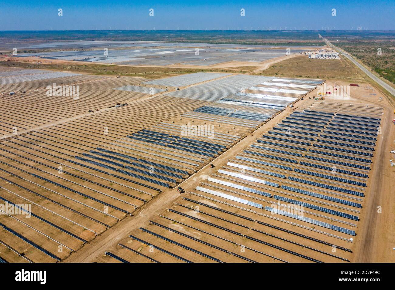 Juno solar project, Borden County, Texas, USA Stock Photo - Alamy