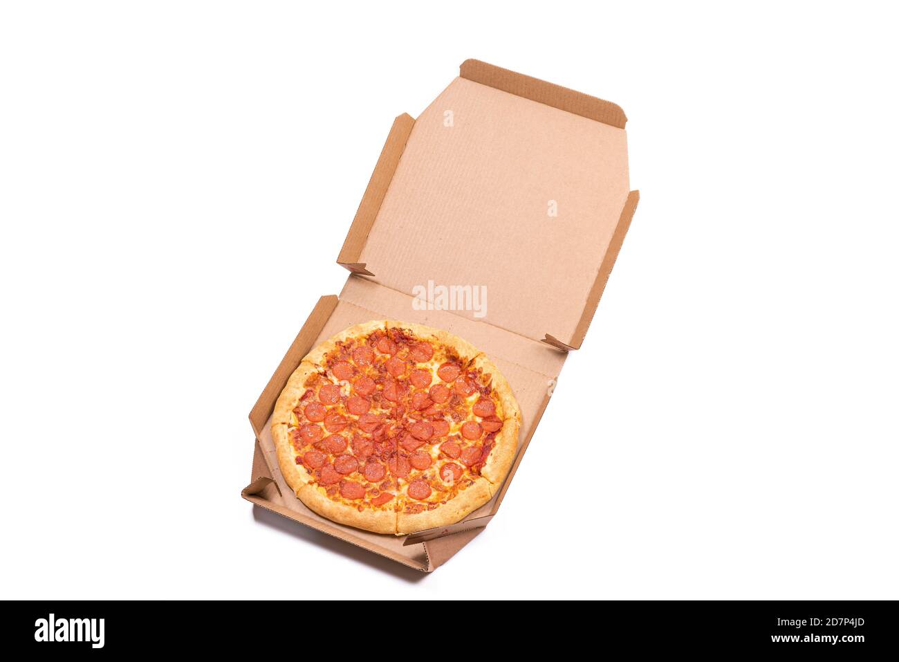 Pizza box in top view Cut Out Stock Images & Pictures - Alamy