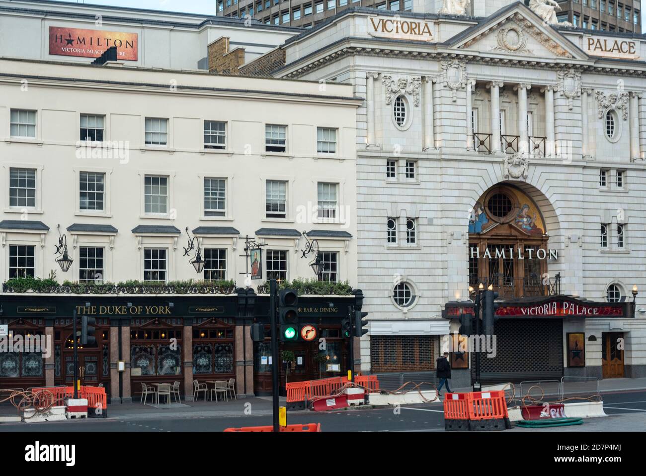 London, United Kingdom- October 22 2020: Front view of the Victoria Palace Theater located in ...