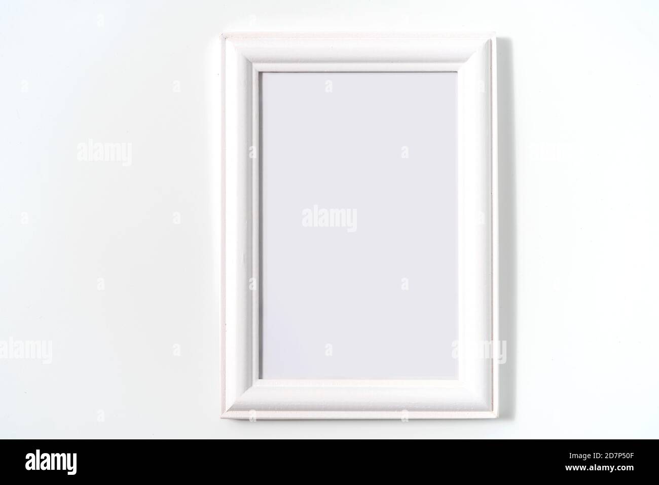 Photo frame portrait in white background Stock Photo - Alamy