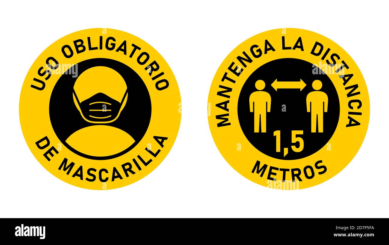 Uso obligatorio mascarilla hi-res stock photography and images - Alamy