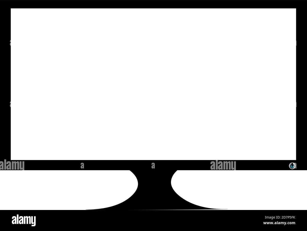 Black frame computer monitor or tv, vector illustration Stock Vector ...