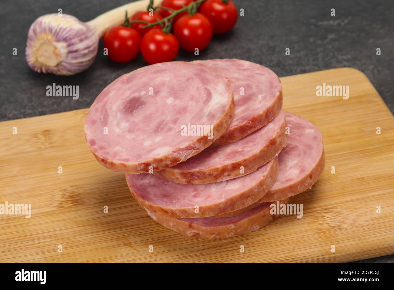 Natural ham made from pork meat Stock Photo - Alamy