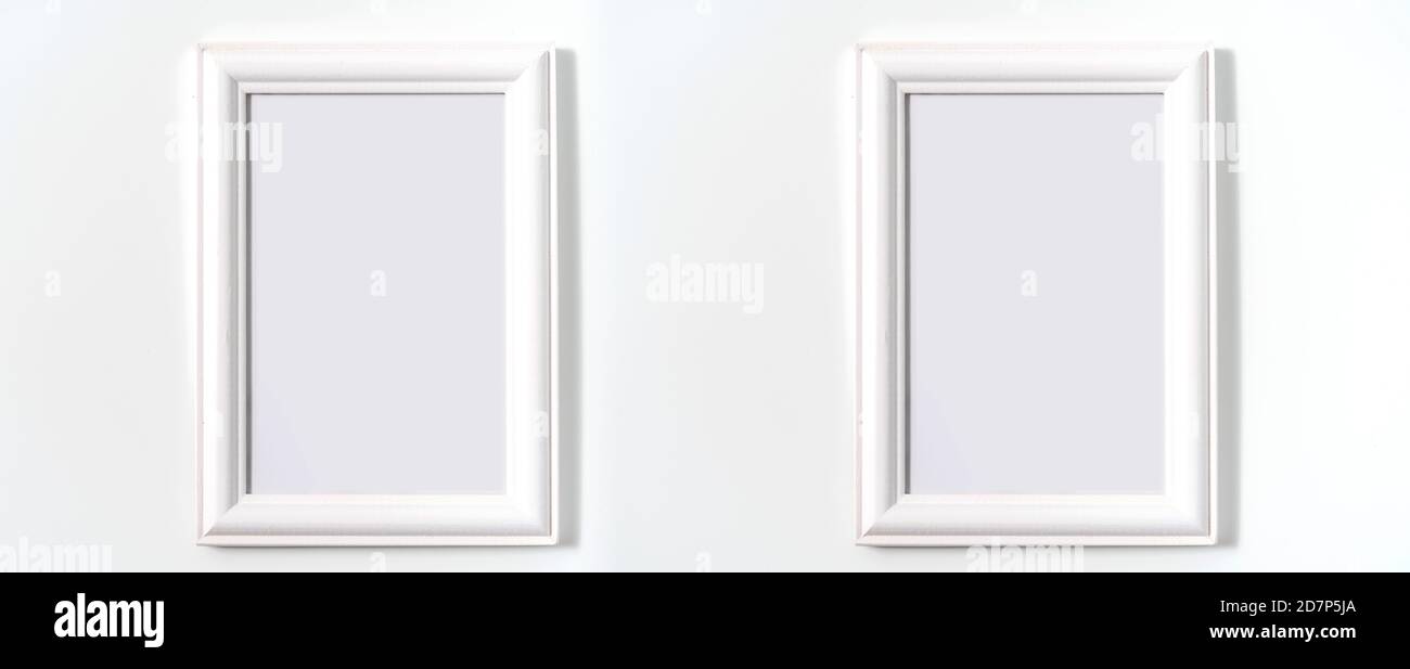 Photo frame portrait in white background Stock Photo - Alamy