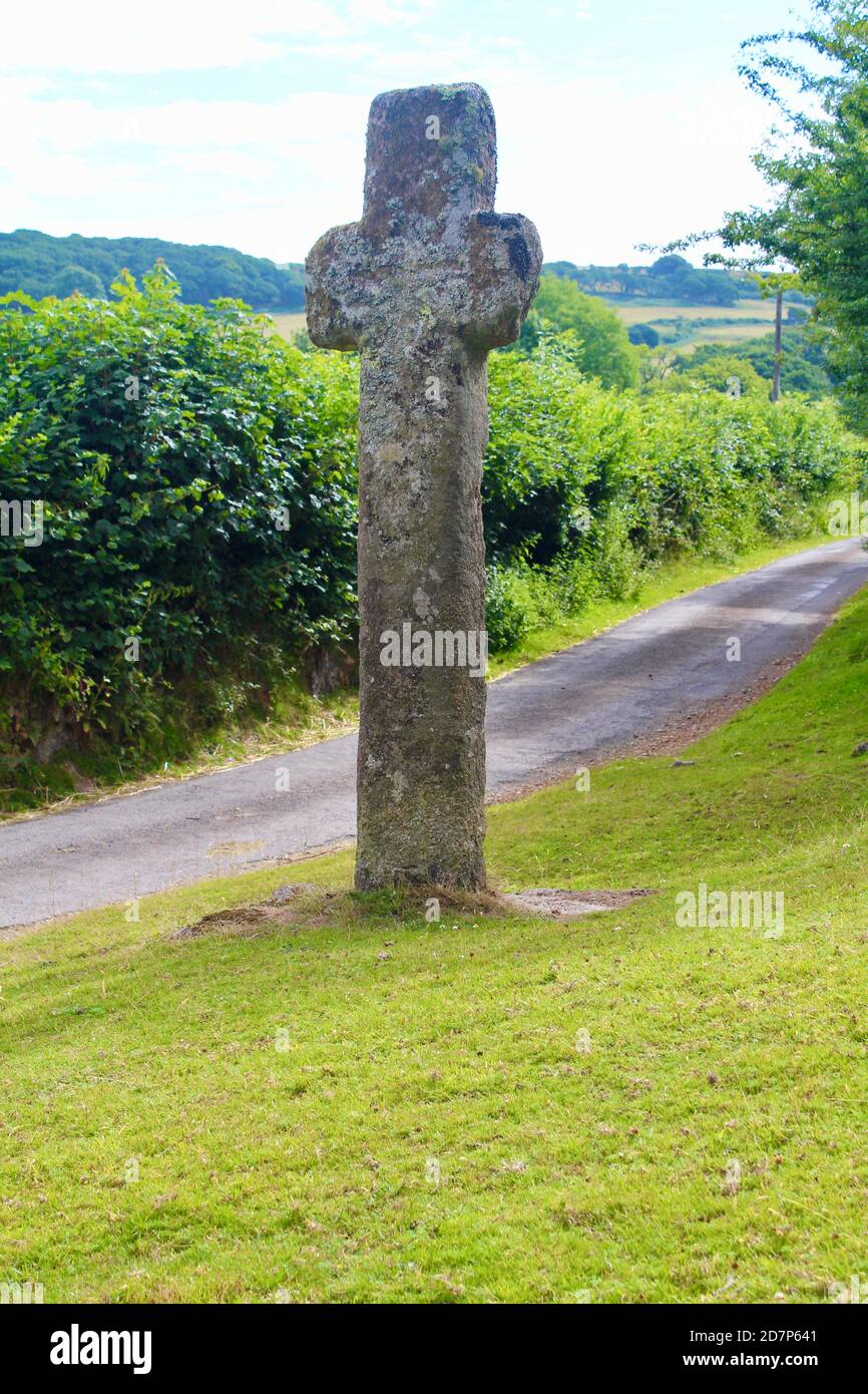 Ancient Cross in Devon Stock Photo - Alamy