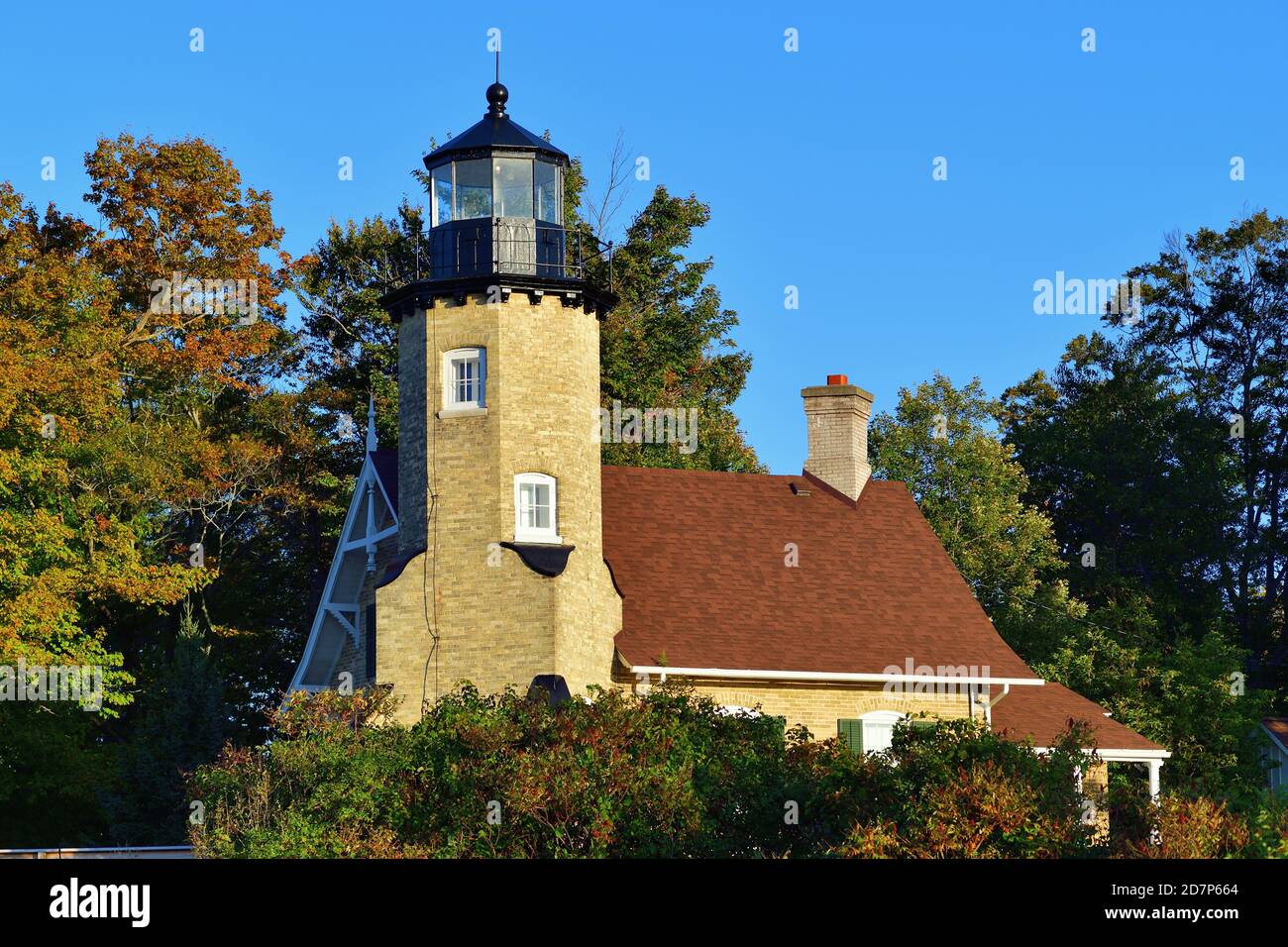 Whitehall, Michigan, USA. The White River Light Station Holland Harbor ...