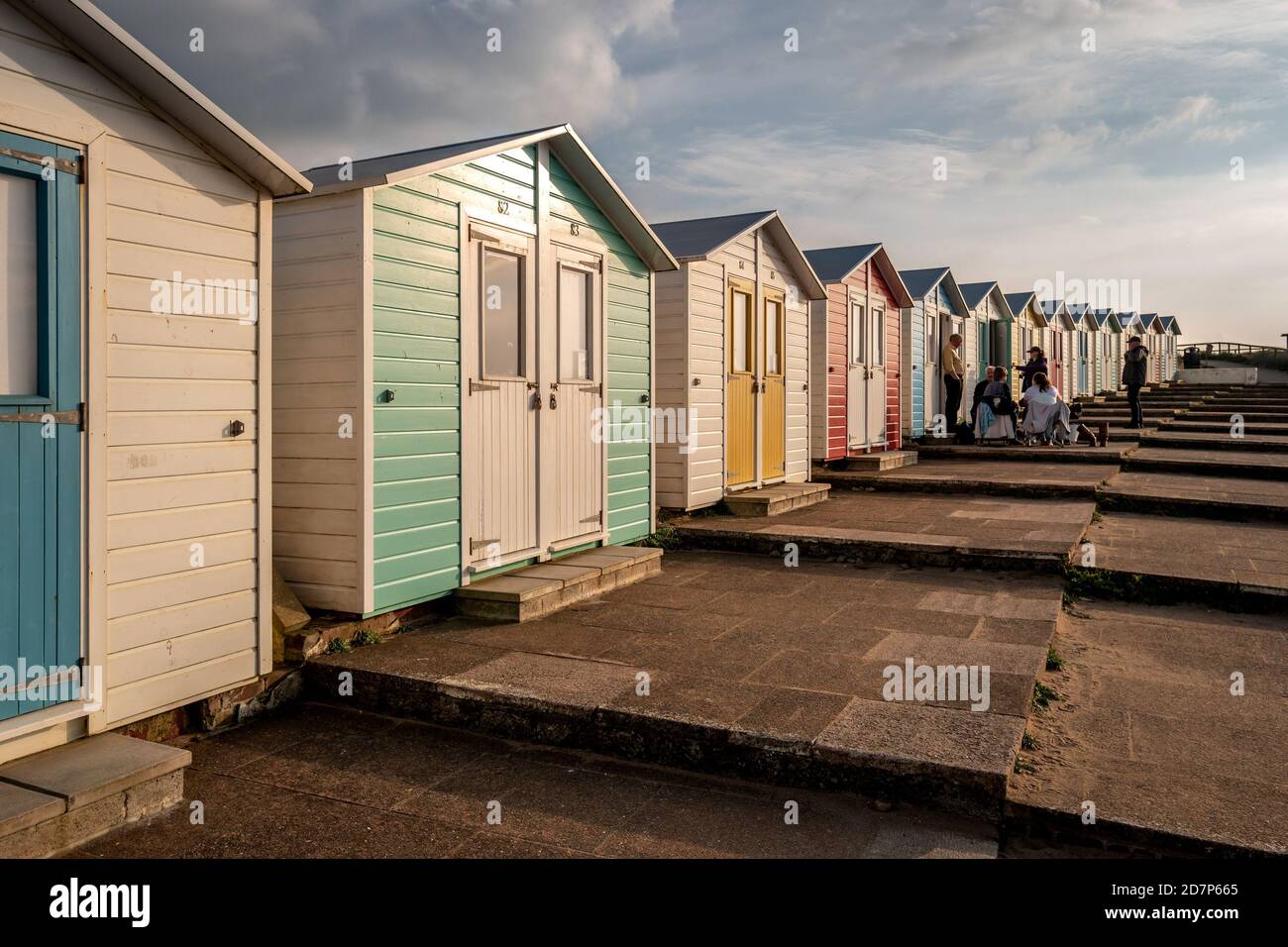 Beach huts at Bude, Cornwall Stock Photo - Alamy
