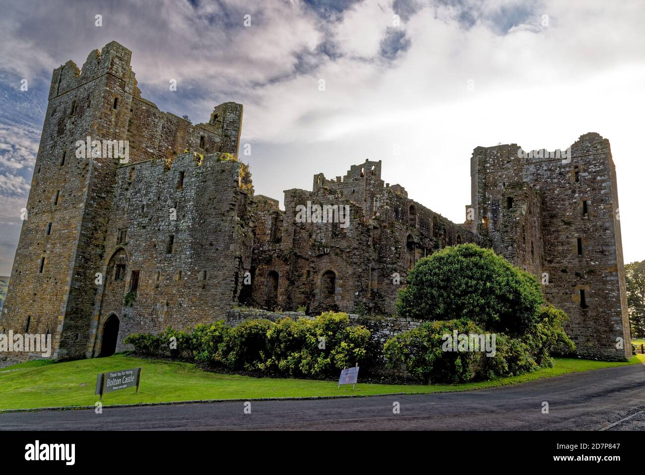 Bolton Castle, a 14th century castle in Castle Bolton village ...