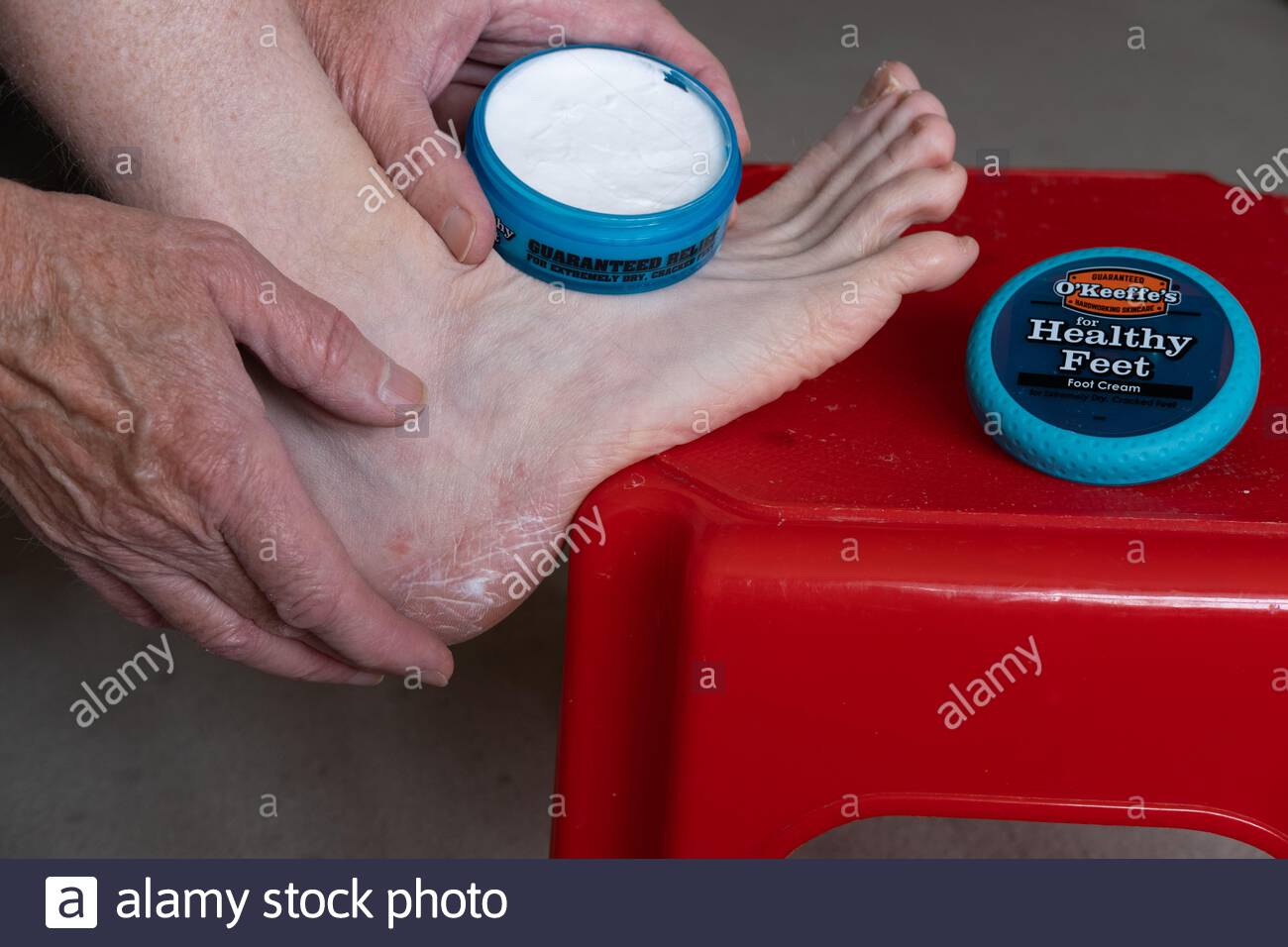 Applying Cream Into Feet High Resolution Stock Photography and Images ...