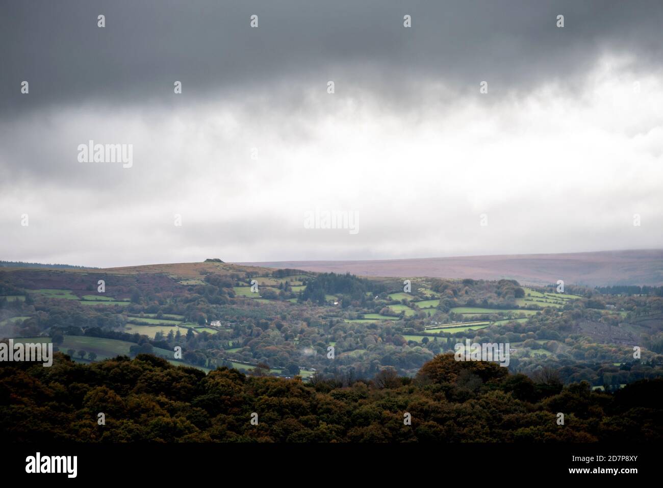 Drewsteignton in Devon Stock Photo - Alamy